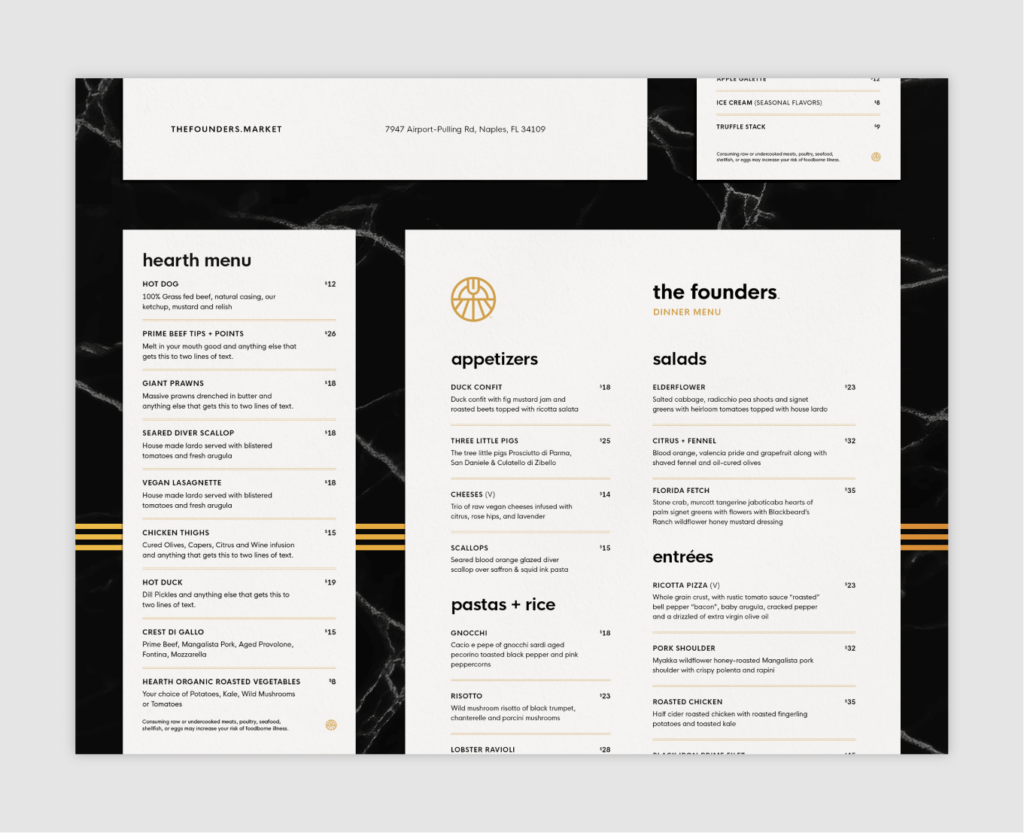 Modern Menu Design Ideas